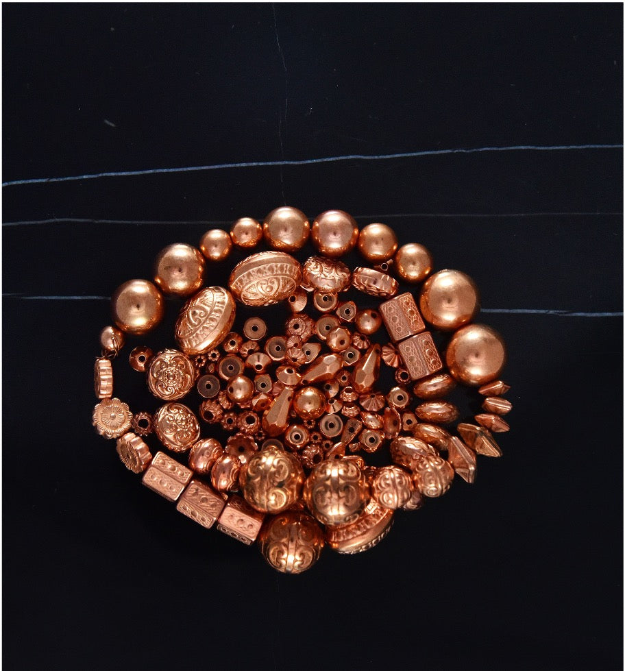 Copper Coated Beads – Various Beads