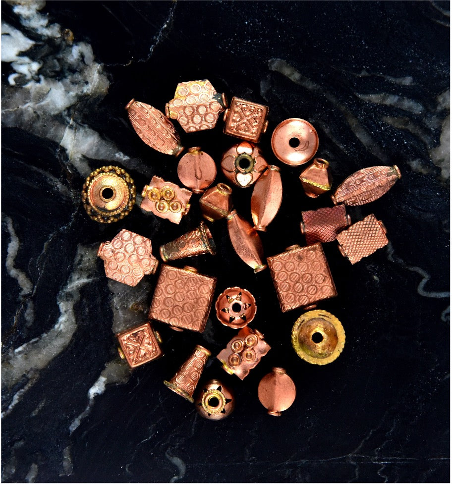 Copper Metal Ethnic Beads – Various Beads